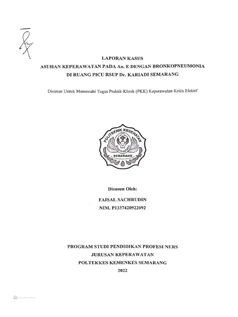 LK Bronkopneumonia Picu | PDF