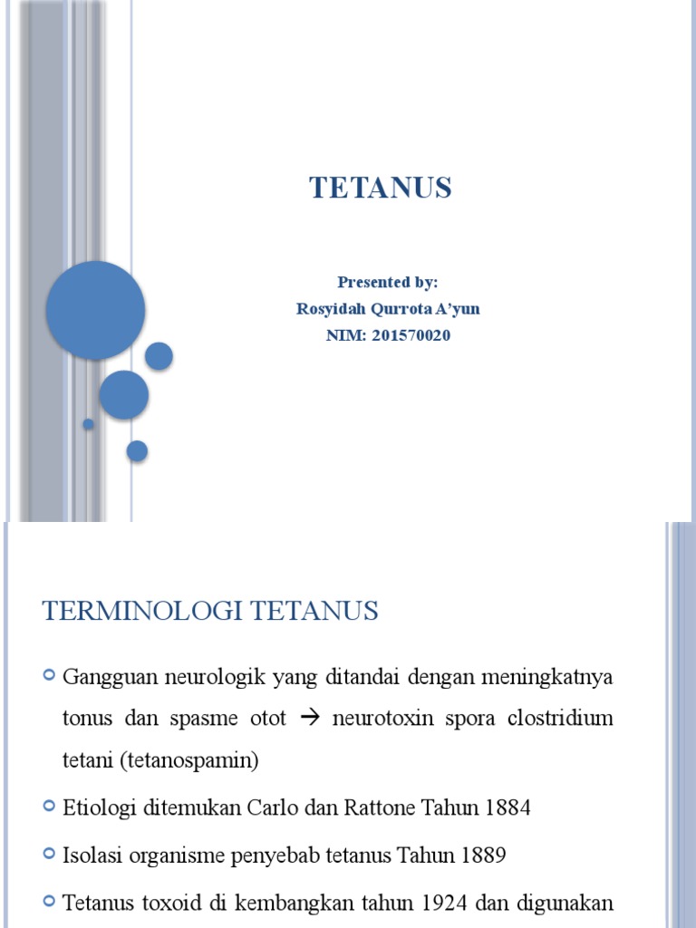 Tetanus | PDF