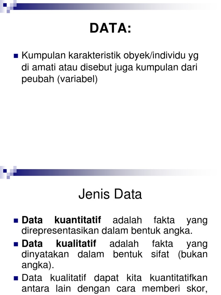 Jenis dan Skala Pengukuran Data | PDF | Metode & Bahan Ajar