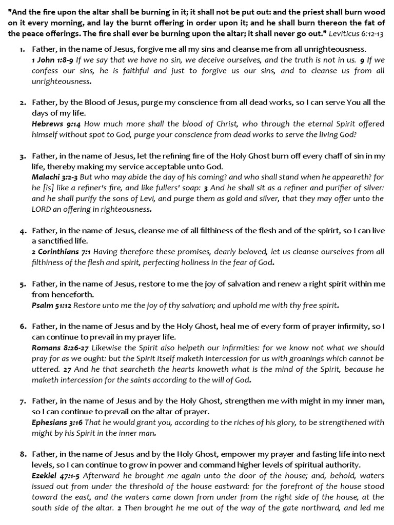 Personal Spiritual Awakening Intercessory Prayer Guidelines | PDF ...