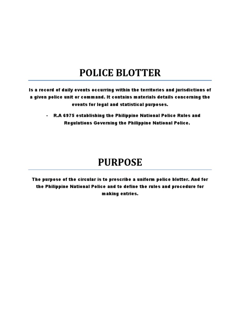 POLICE RECORDS | PDF | Police | Search Warrant