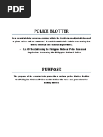 PNP Blotter | PDF | Police | National Security