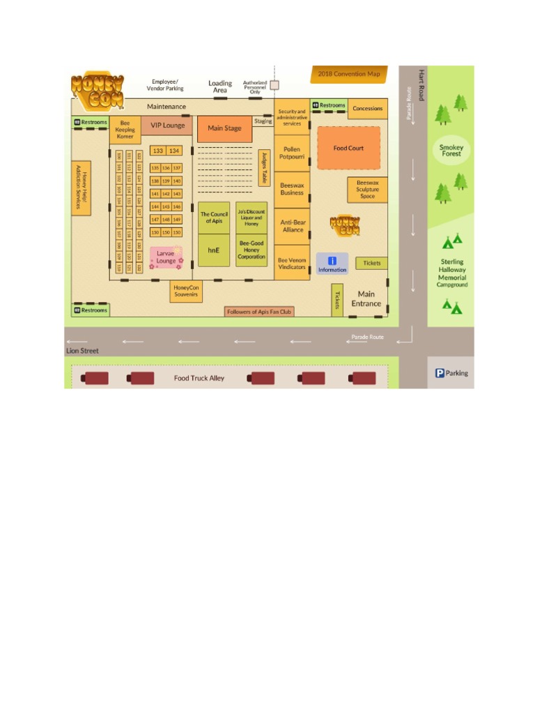 HoneyCon Map | PDF