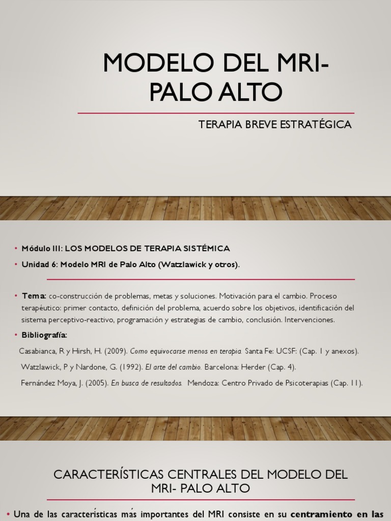 Modelo Del MRI Palo Alto 2021 | PDF | Paciente | Sicología