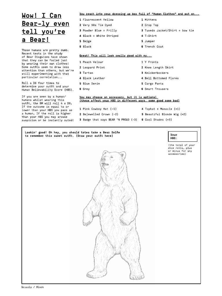 Honey Heist Disguise Sheet | PDF