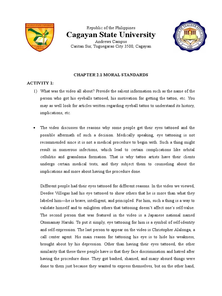 Ethics Group Activity | PDF | Morality | Applied Ethics