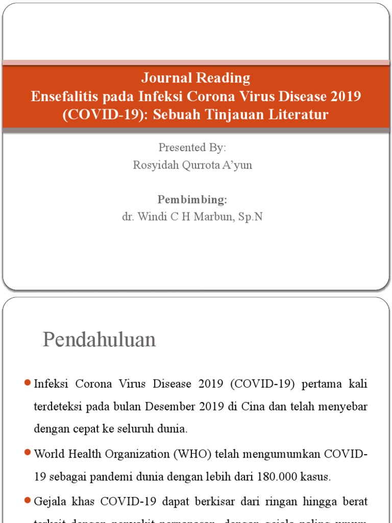 COVID-19 dan Ensefalitis: Tinjauan | PDF | Pengembangan Diri | Sains & Matematika