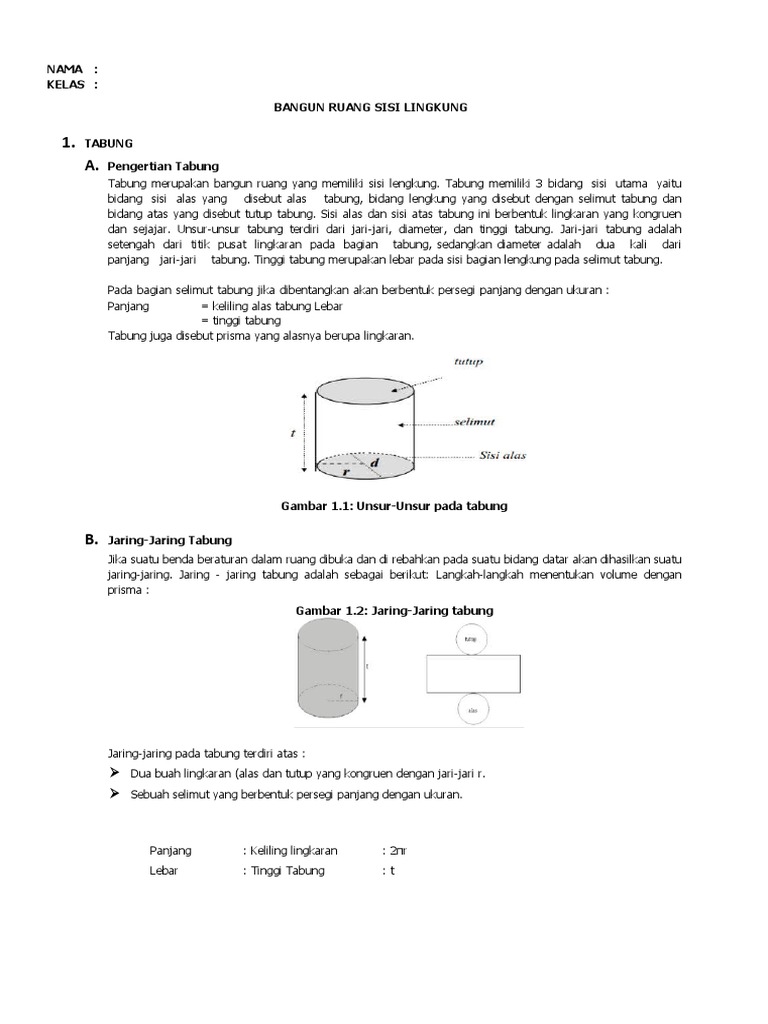 Modul Ajar Bangun-Ruang-Sisi-Lengkung | PDF