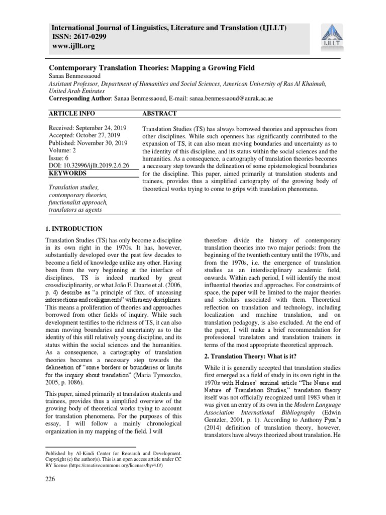 Article | PDF | Translations | Theory