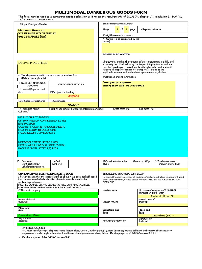 Multimodal | PDF | Dangerous Goods | Cargo