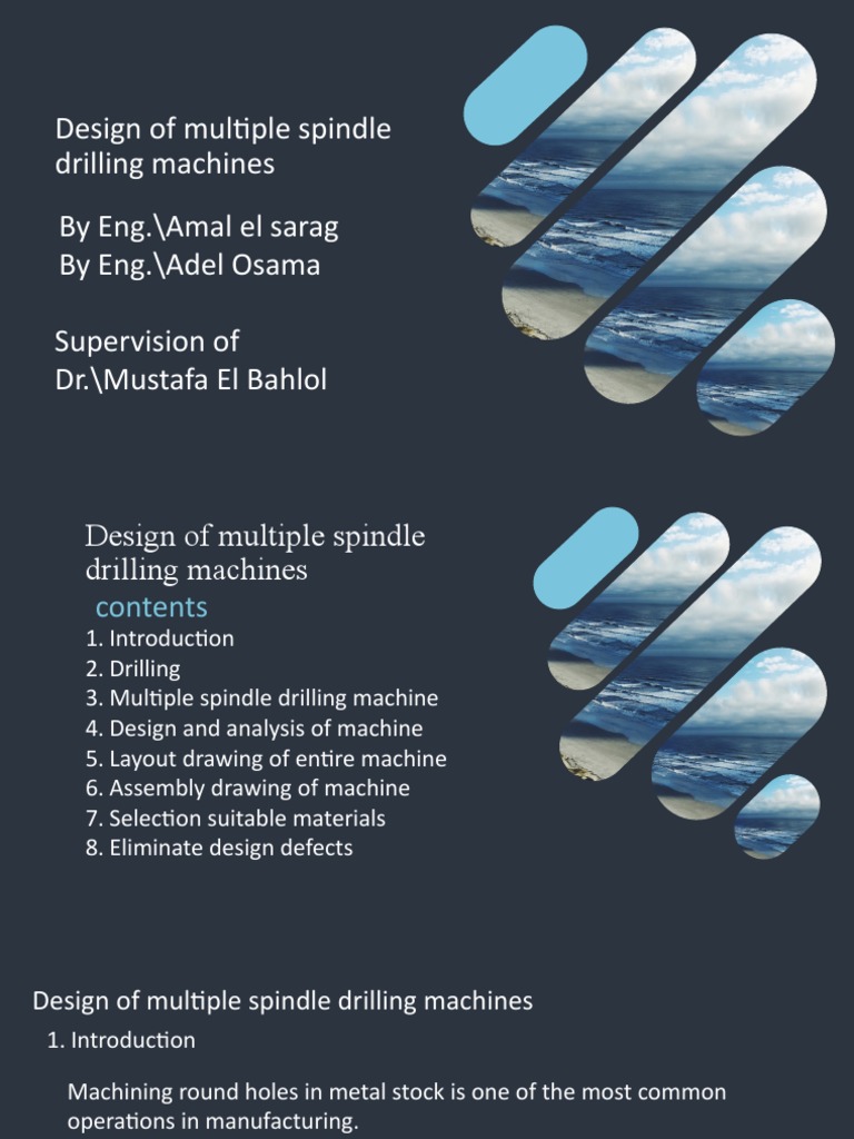 Multiple Spindle Drilling Machine Design | PDF | Drilling | Drill