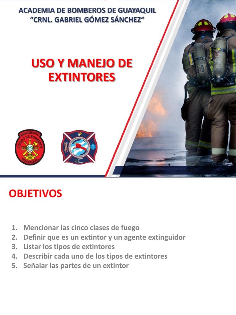 Uso y Manejo de Extintores | PDF | Incendios | Agua
