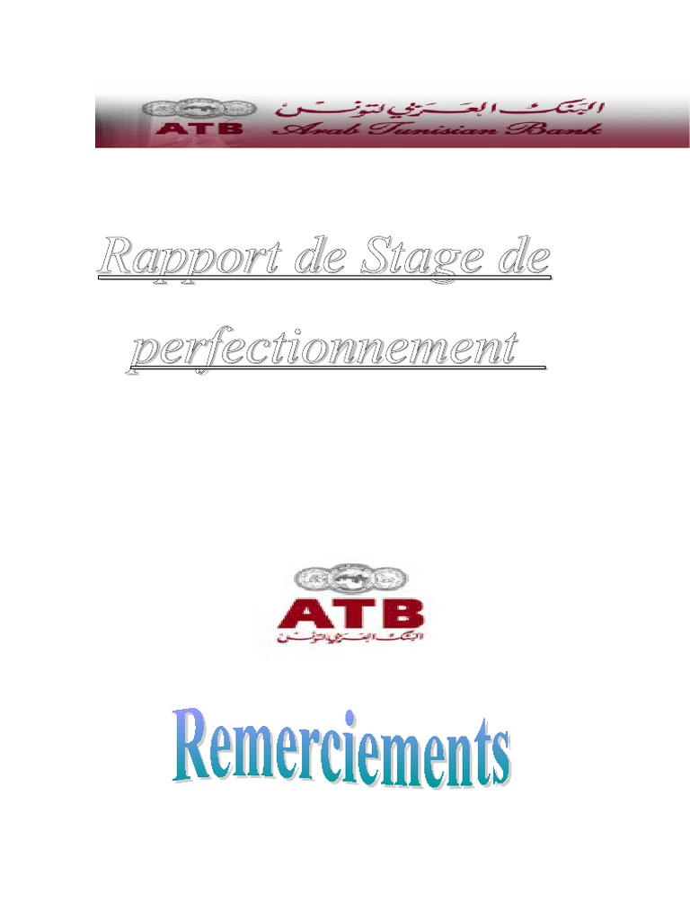 Rapport de Stage à l'ATB Tunis | PDF | Banques | Crédit