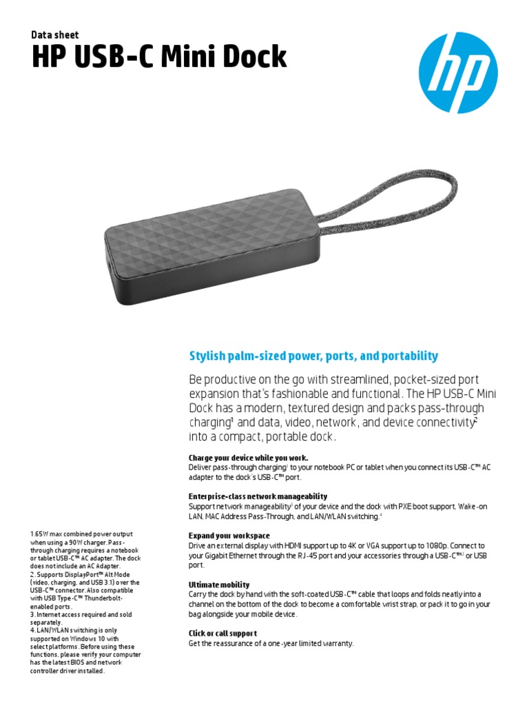 HP Mini Dock | PDF | Telecommunications | Computing