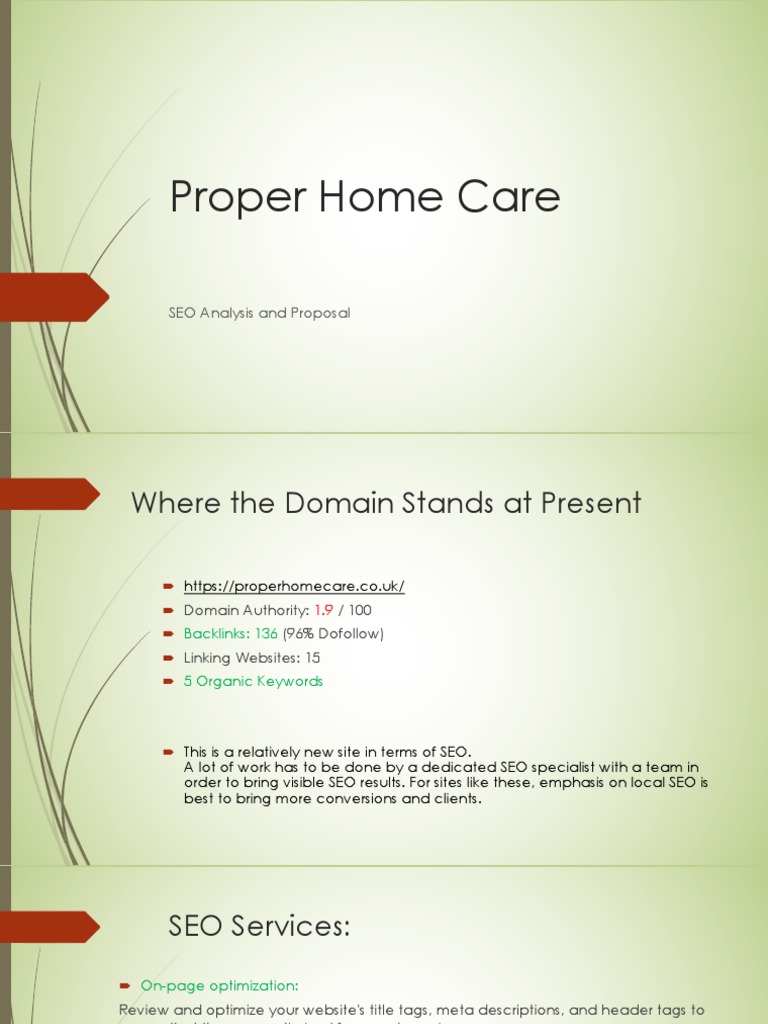 SEO Strategy for Proper Home Care | PDF | Search Engine Optimization ...