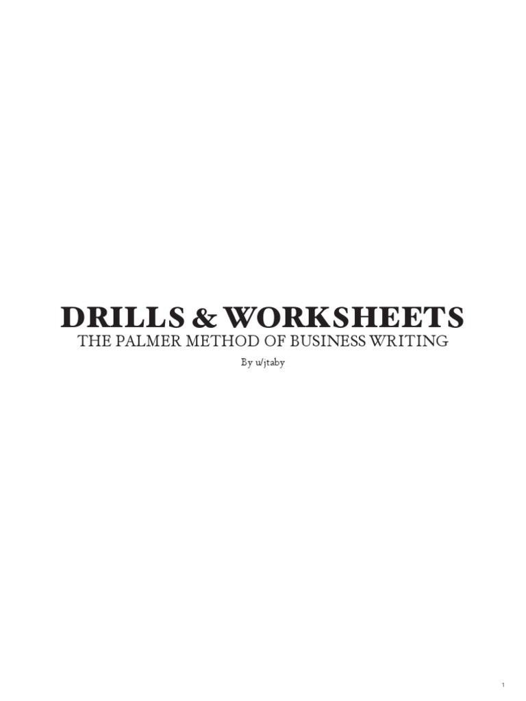 Drills & Worksheets: The Palmer Method of Business Writing | PDF | Hand ...