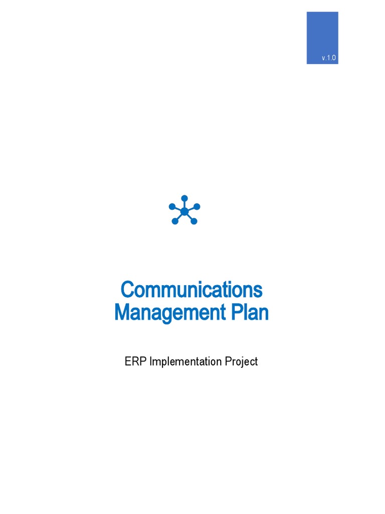 Communications Management Plan: ERP Implementation Project | PDF ...