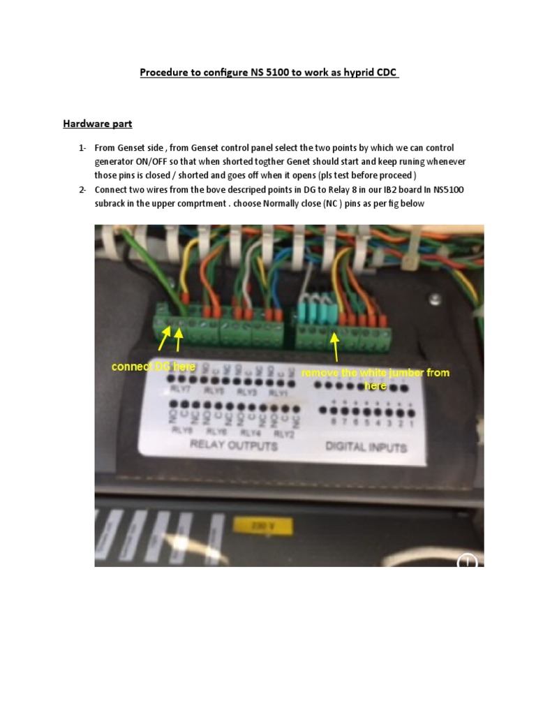 Procedure To Configure NS 5100 To Work As Hyprid CDC | PDF | Technology & Engineering