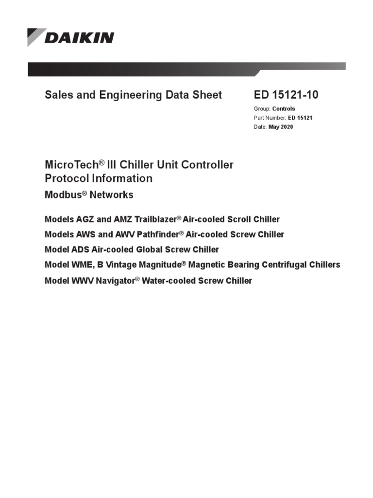 MicroTech III Chiller UC Modbus | PDF | Server (Computing) | Computing