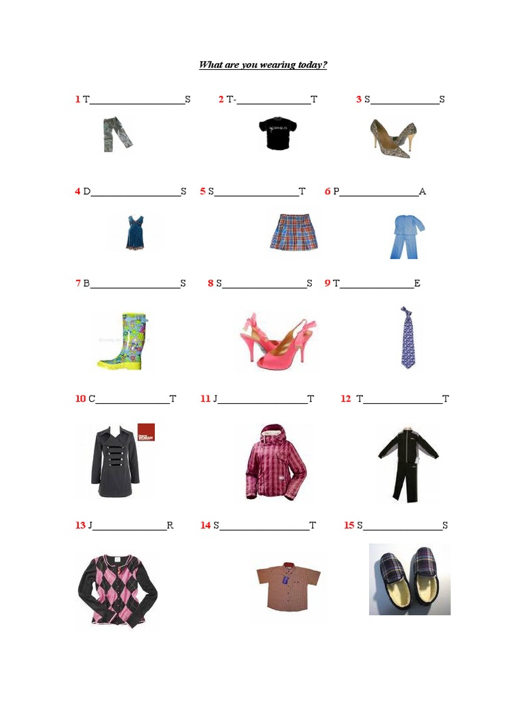 What Are You Wearing Exercises | PDF