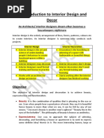 Unit1 - INTRODUCTION TO INTERIOR DESIGN | PDF | Color | Composition ...