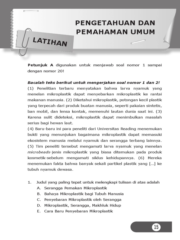 Pengetahuan Dan Pemahaman Umum | PDF