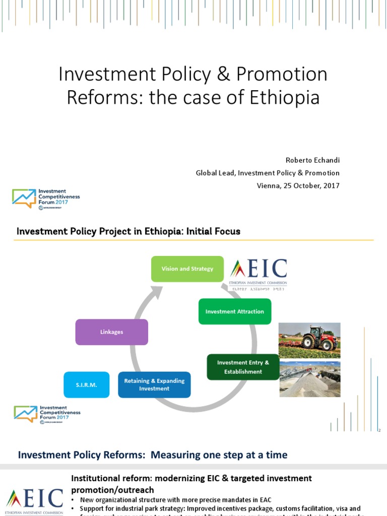 Measuring Progress in Investment Policy Reforms in Ethiopia: A Focus on ...