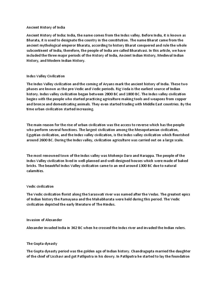 Overview of Ancient Indian History | PDF | Mughal Empire | Asia