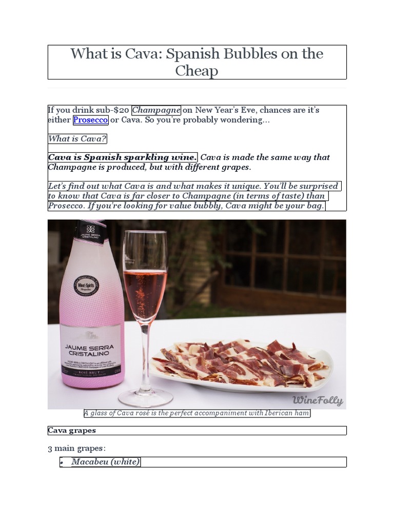What Is Cava | PDF | Champagne | Wine