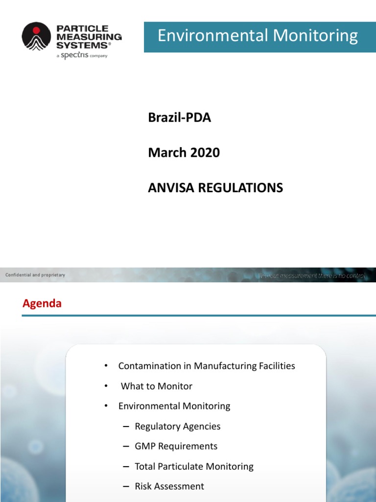 Environmental Monitoring: Brazil-PDA March 2020 Anvisa Regulations ...
