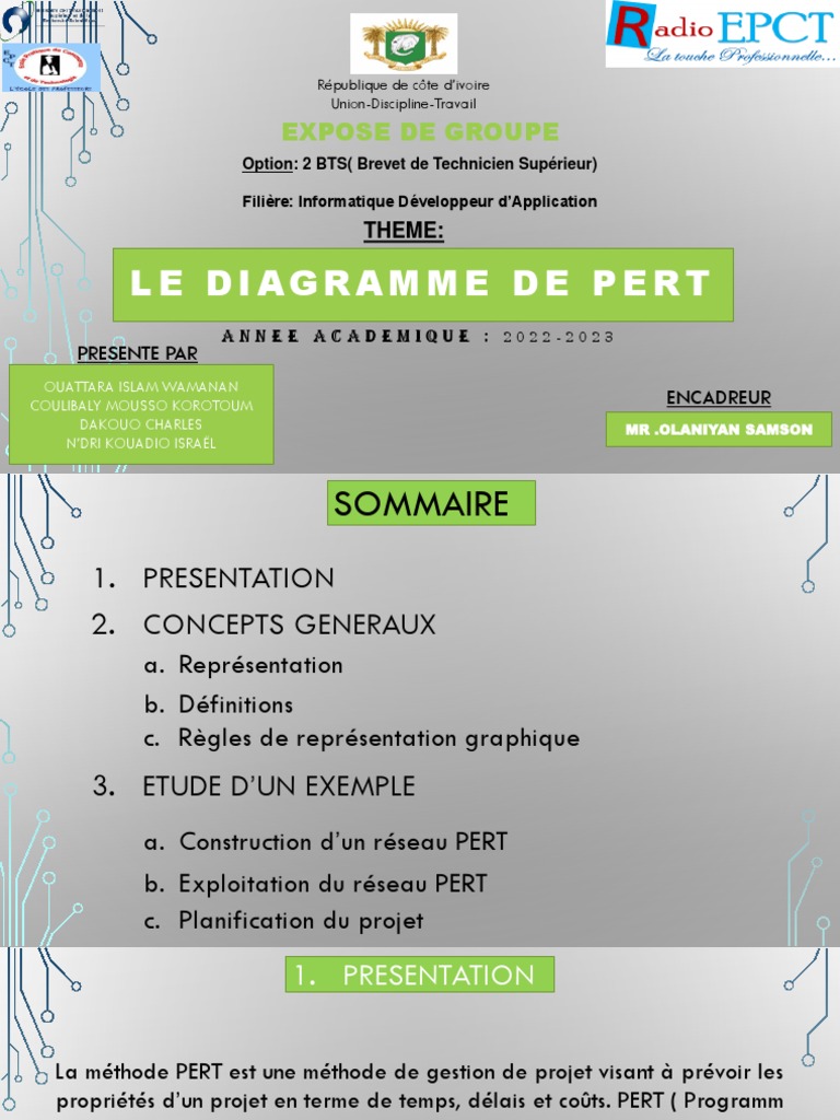 Diagramme de PERT : Méthode et Exemples | PDF | Projets | Planification