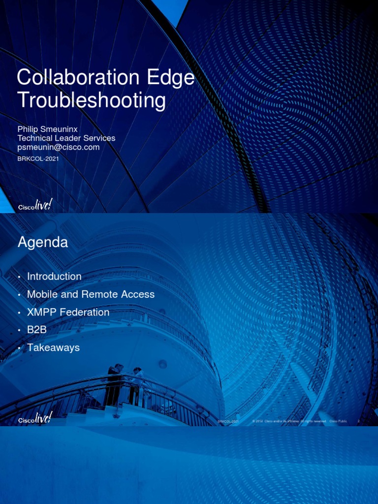 Collaboration Edge Troubleshooting: Philip Smeuninx Technical Leader Services | PDF | Transport ...