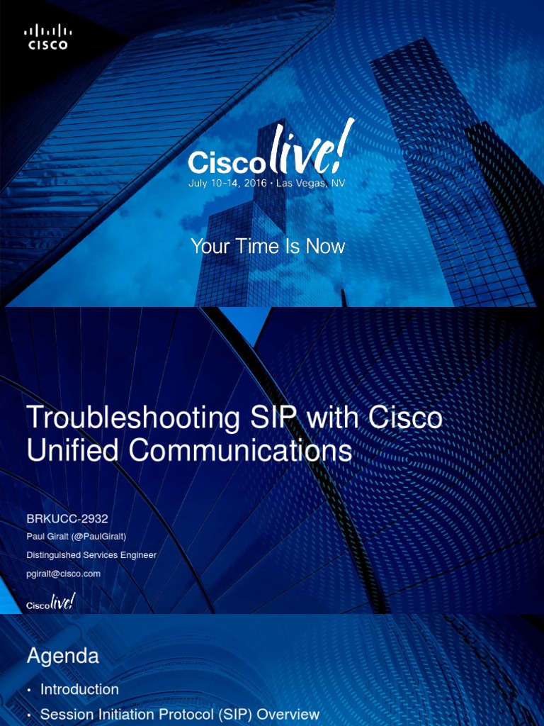 BRKUCC-2932 TG - SIP Trunk | PDF | Session Initiation Protocol ...