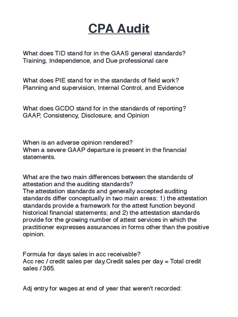 CPA Audit | PDF | Financial Audit | Auditor's Report CPA Audit | PDF | Financial Audit | Auditor's Report