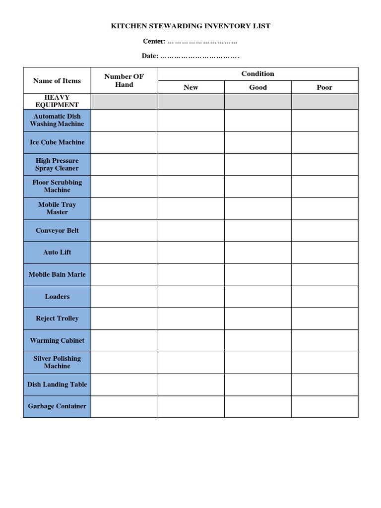 Inventory List | PDF