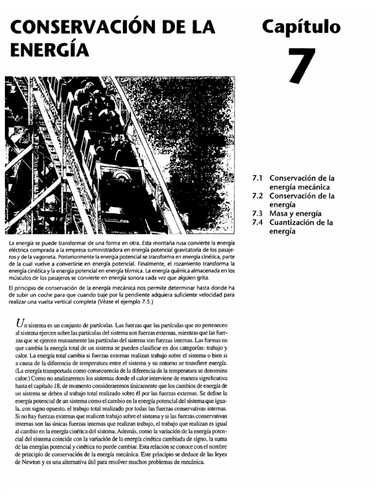 Fisica - Tipler - Vol 1. Cap 7 CONSERVACION DE LA ENERGIA | PDF ...