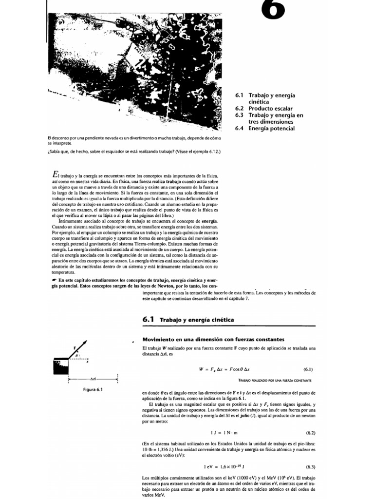 Fisica - Tipler - Vol 1. Cap 6 TRABAJO Y ENERGIA | PDF | Electronvoltio ...
