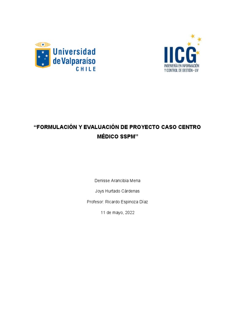 Evaluación Proyecto Centro Médico SSPM | PDF | Marketing | Hospital