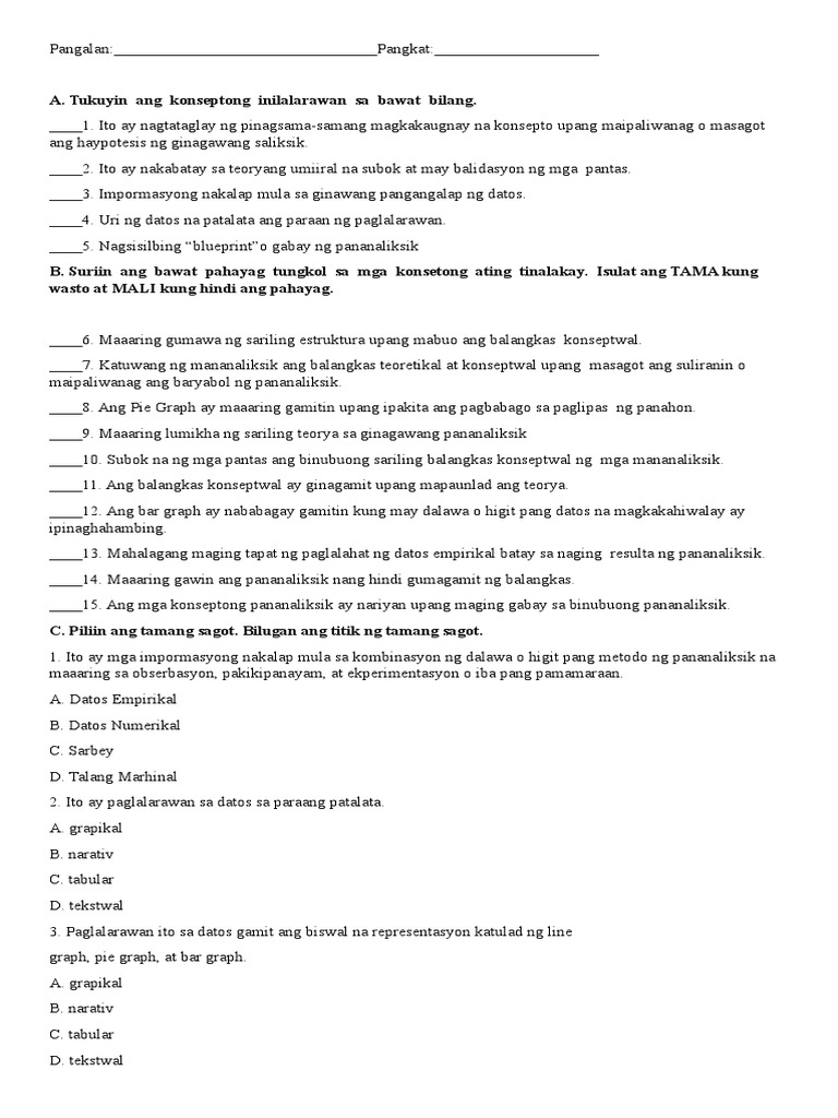 Pagsasanay 7 | PDF