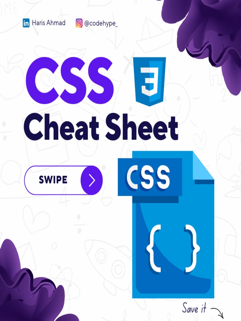 CSS Cheat Sheet - Part 1 | PDF