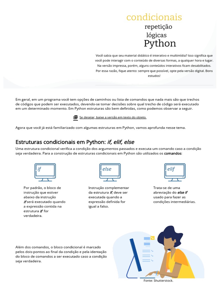 Conteudo Web 01-02 | PDF | Python (linguagem de programação) | Lógica