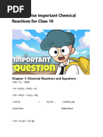 Class 10 Chemical Formulas List | PDF | Hydroxide | Oxide