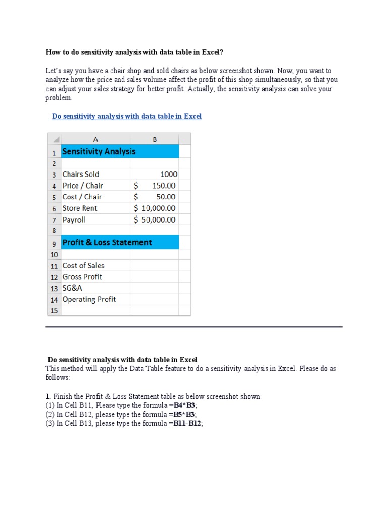 Do Sensitivity Analysis With Data Table in Excel | PDF | Internal Rate Of Return | Net Present Value