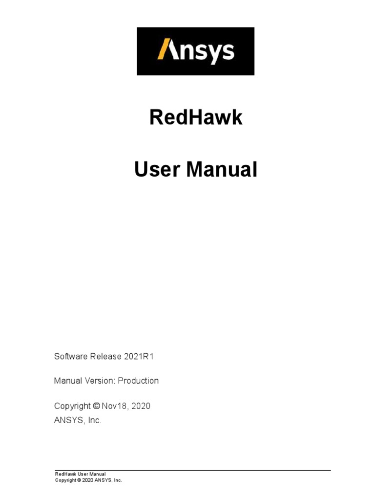 Redhawk User Manual: Software Release 2021R1 Manual Version: Production ...