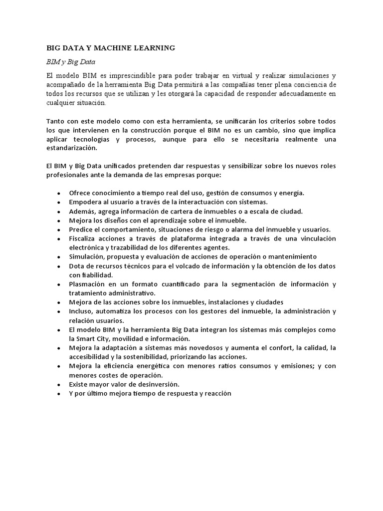 Big Data y Machine Learning | PDF | Big Data | Aprendizaje automático