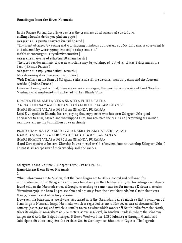 Banalingas From The River Narmada | PDF | Shiva | Indian Religions
