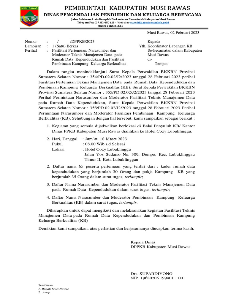 Surat RDK & KP KB-1 | PDF