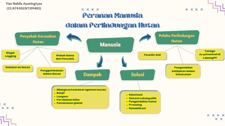 Mind Map Peran Manusia Dalam Perlindungan Hutan | PDF