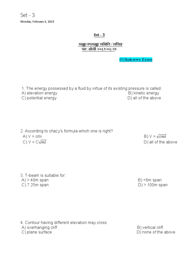 Set - 3 | PDF | Physical Sciences | Materials