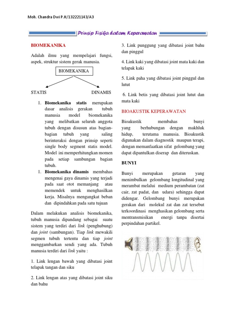 Prinsip Fisika Dalam Keperawatan: Biomekanika | PDF